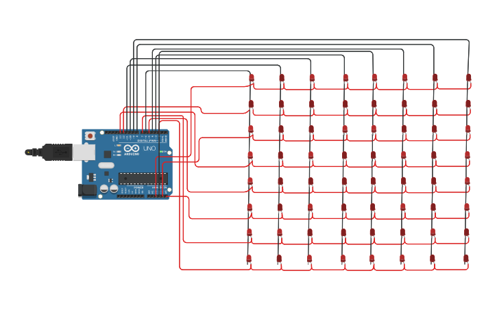 Circuit design [Lab] 25_8x8 LED Matrix - Tinkercad