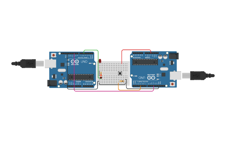 Circuit design Comunicación Serial | Tinkercad