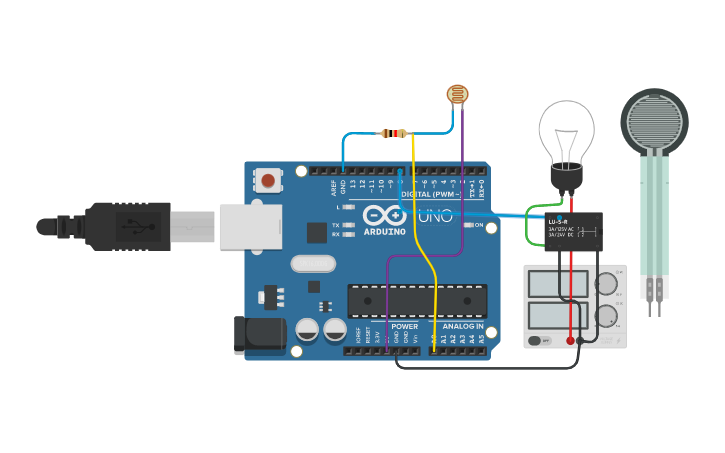 Circuit Design Automatic Street Light Controller Tinkercad
