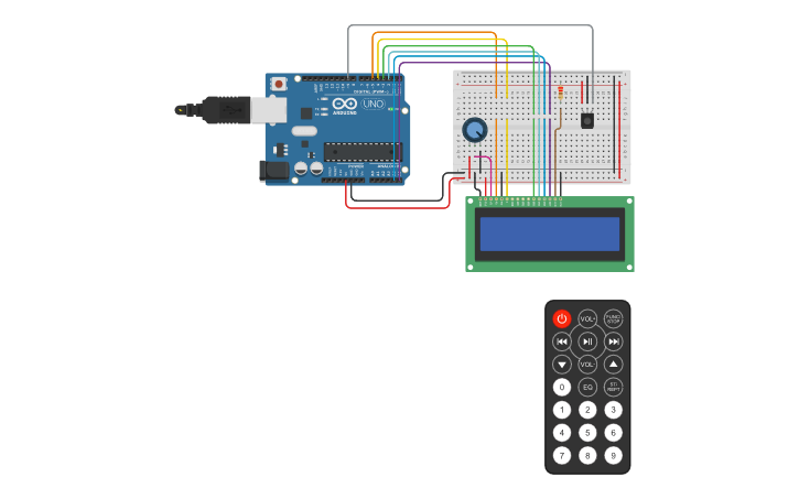 Circuit Design Print 4x4 Keypad Input To Lcd Tinkercad