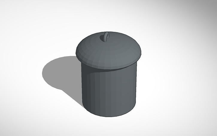 3D design Trash Can - Tinkercad