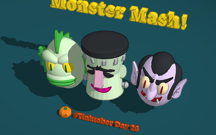 3D design Tinktober Day 26 - Monster Mash - Tinkercad