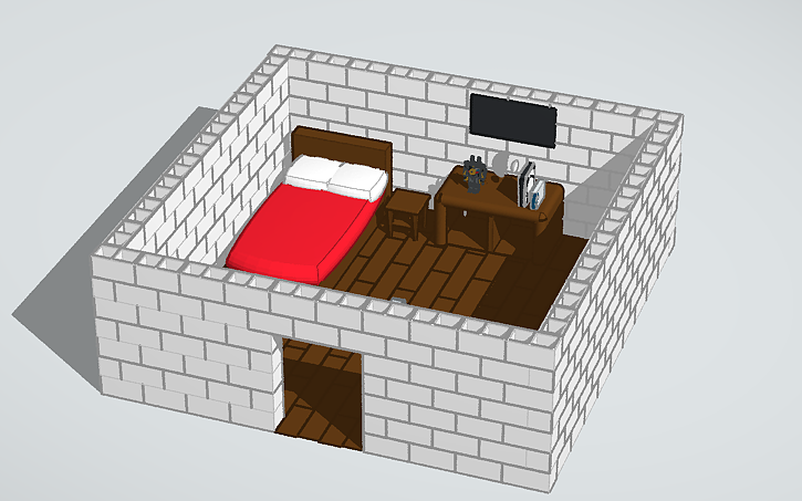 3D design room block for block - Tinkercad