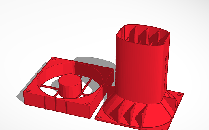 3D design Raspberry Pi 4 Chimney Case Top - Tinkercad