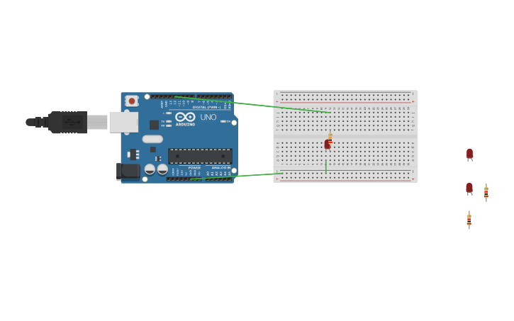 Circuit design Practica arduino - Tinkercad