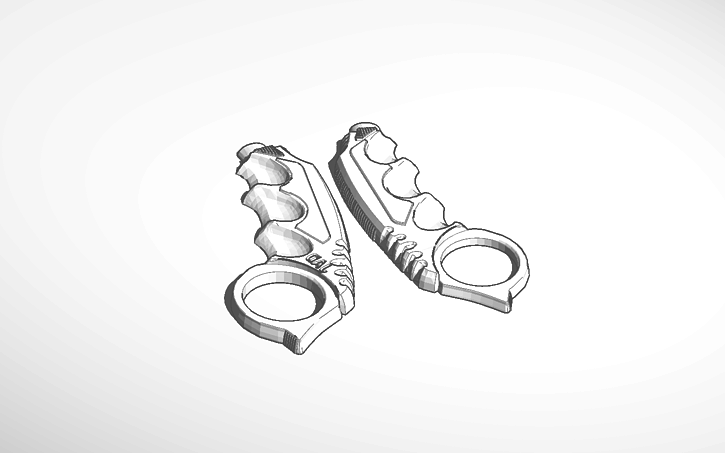 3D design Karambit Handle - Tinkercad