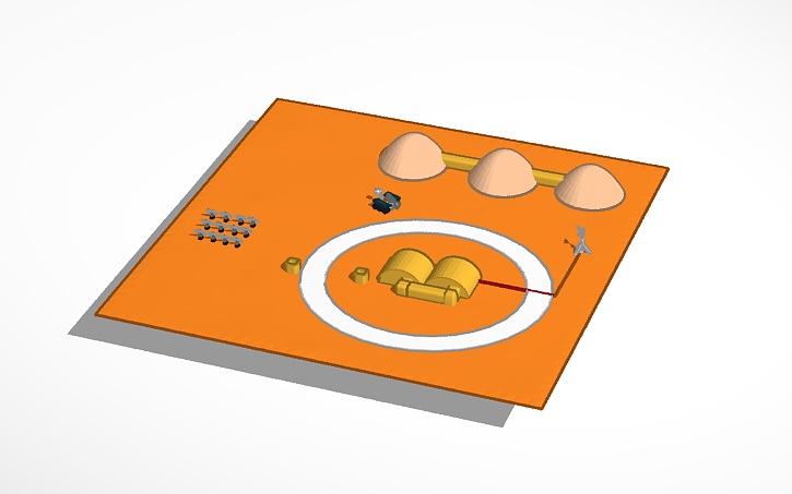 3D design A Mars base - Tinkercad