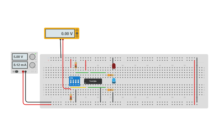 Circuit design Not Gate | Tinkercad