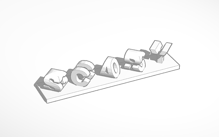 3D design Scary+Ghost Anamorphic Text - Tinkercad