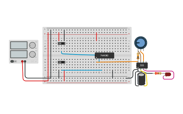 Circuit design Trigger game - Tinkercad