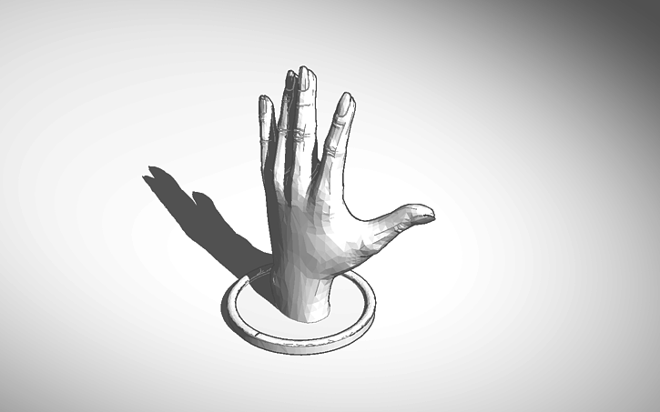 3D design Jewelry Left Hand - Tinkercad