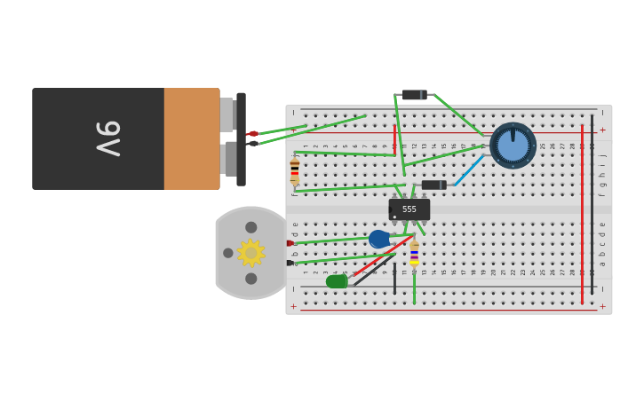 Circuit design Motor PWM com CI 555 - Tinkercad