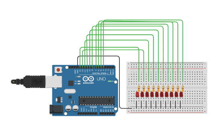 Circuit design LEFT TO RIGHT - Tinkercad