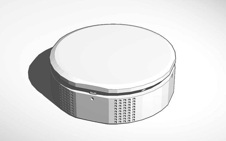 3D design Round Vented Project Box - Tinkercad