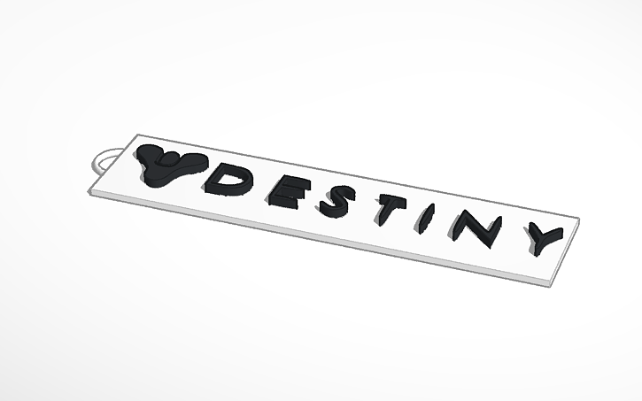 3D design Destiny Keychain - Tinkercad