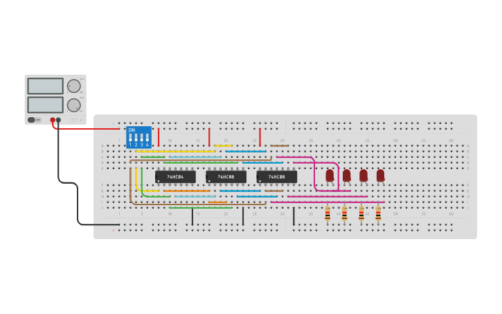 Circuit design Demultiplexer - Tinkercad