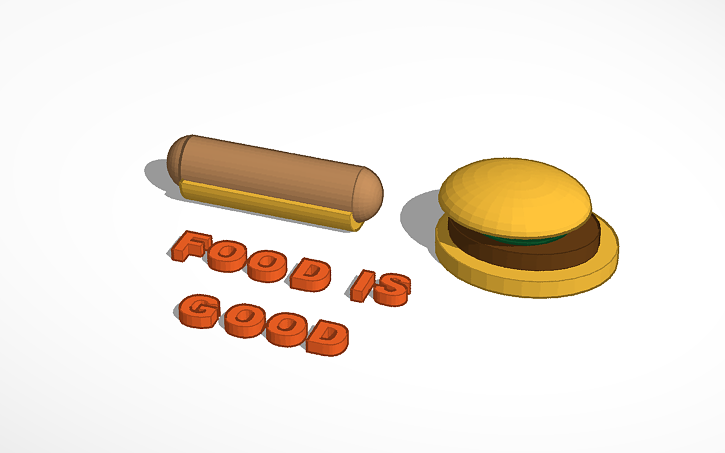 3D design the food of fooddom - Tinkercad