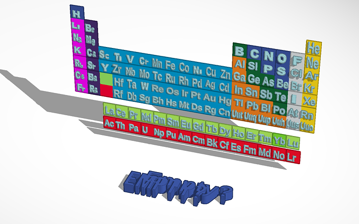 3D design Periodic Table - Tinkercad