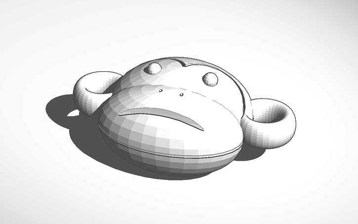3D design Copy of Monkey Keychain - Tinkercad