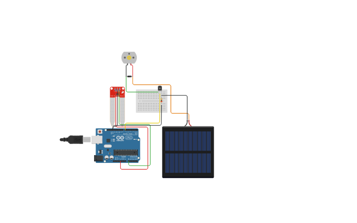 Circuit design Smart Plant Watering System - Tinkercad