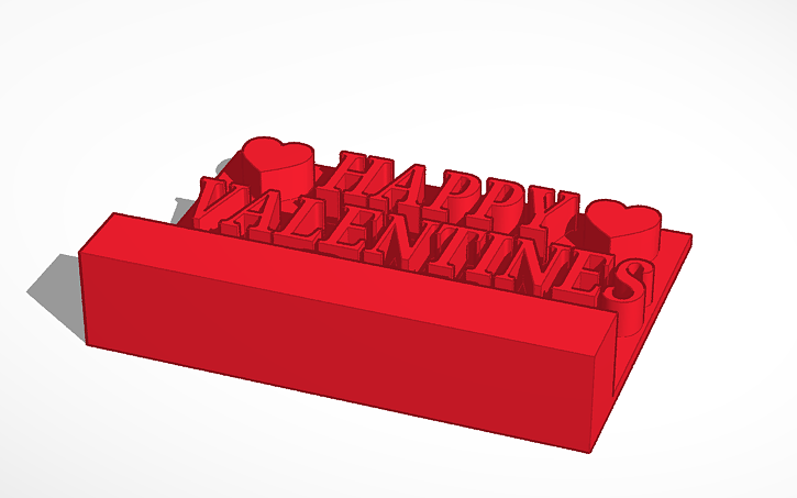 3D design HAPPY VALENTINES DAY - Tinkercad