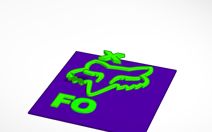 3D design FOX RACING LOGO - Tinkercad
