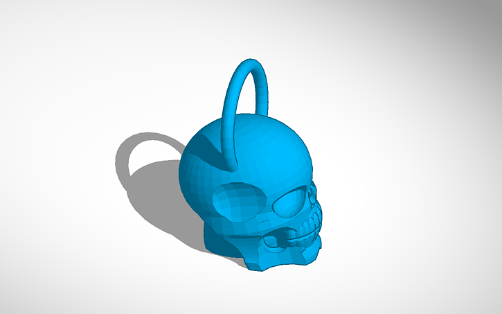 3D design Skull Keychain - Tinkercad