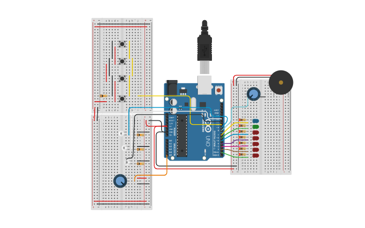 Circuit design 'The FInal Countdown' Timer - ELE1301 A3 | Tinkercad