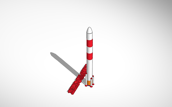 3D design PSLV Rocket - Tinkercad