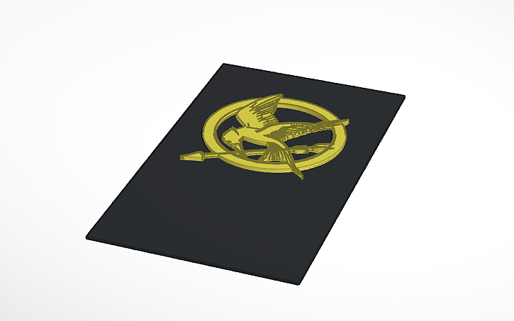 3D design Hunger Games - MockingJay Pin - Tinkercad