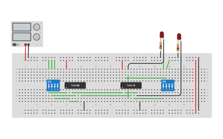 Circuit design SR FLIP FLOP | Tinkercad