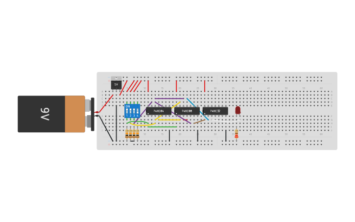 Circuit design Ejercicio 2: DISEÑO DE CIRCUITO LOGICO MEDIANTE DIAGRAMA - Tinkercad