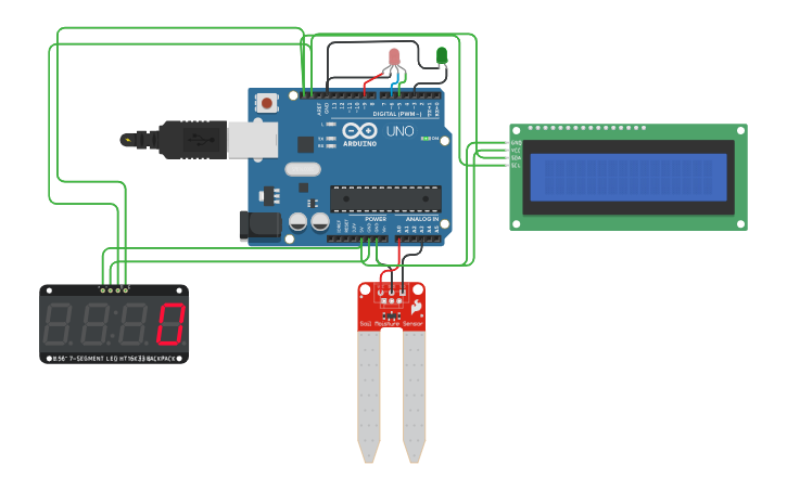 Circuit design Soil Moisture Detector - Tinkercad Circuit design Soil Moisture Detector - Tinkercad