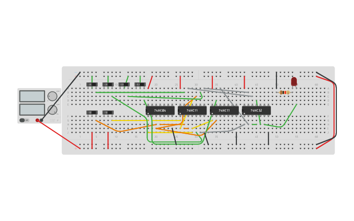 Circuit design 4X1 MULTIPLEXER - Tinkercad