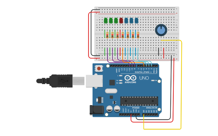 Circuit design Tarea Circuitos Arduino Ronald Cardona | Tinkercad