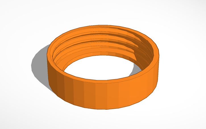 3D design Mason Jar Lid Threads (regular mouth) - Tinkercad