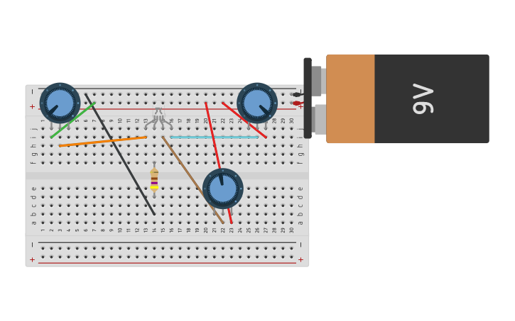 Circuit design RGB LED | Tinkercad