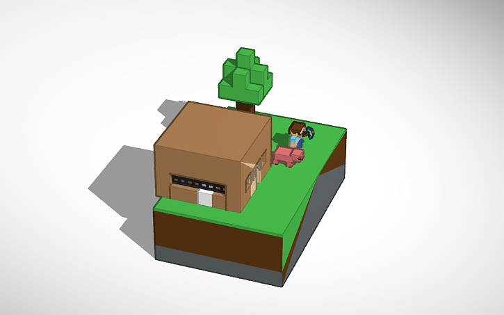 3D design Minecraft house 4 me | Tinkercad