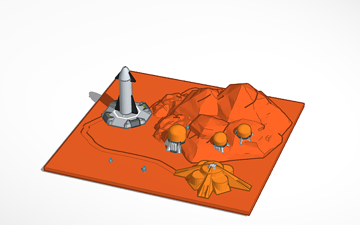 3D design Mars Base - Tinkercad