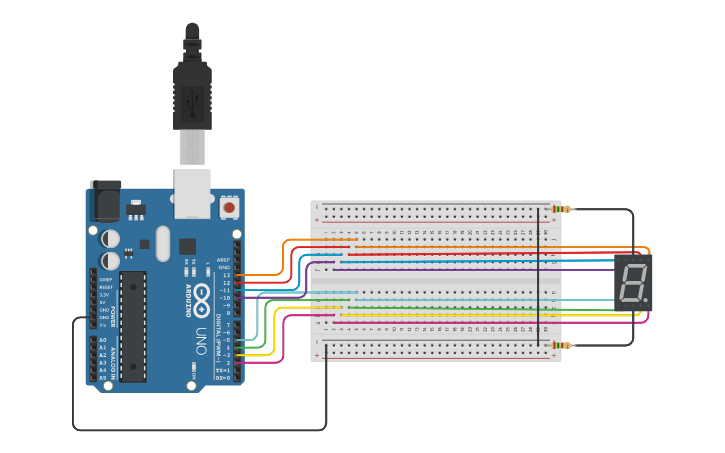 Circuit design Numbers! - Tinkercad