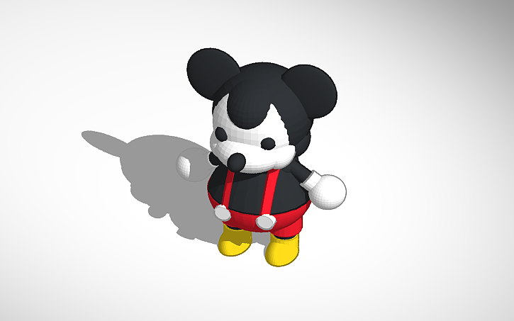 3D design Mickey Mouse - Tinkercad