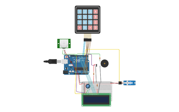 Circuit design Alarm - Tinkercad