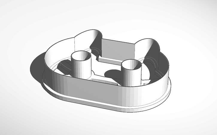 3D design cookie cat cookie cutter - Tinkercad