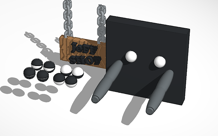 3D design roblox doors jeff + sign and eyes model - Tinkercad