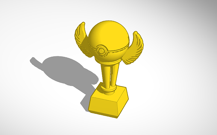 3D design Pokéball Trophy - Tinkercad