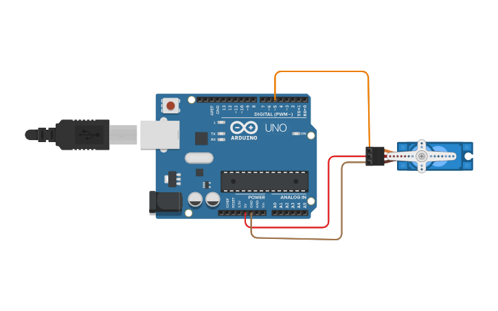 Circuit design SERVOMOTOR - Tinkercad