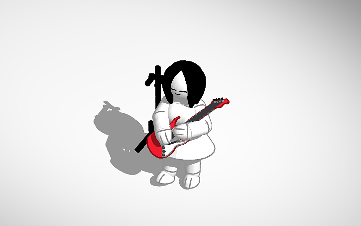 3D design Lucy playing Guitar. - Tinkercad