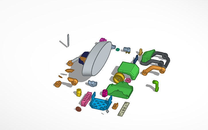 3D design Copy of Esempio: Stair Climbing Rover - Tinkercad