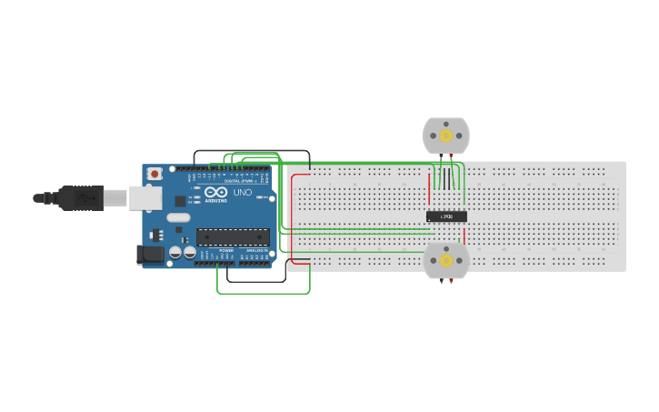 Circuit Design Moving Car Arduino Tinkercad