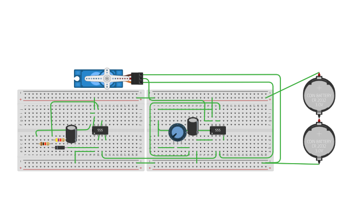 Circuit design Servo motor - Tinkercad